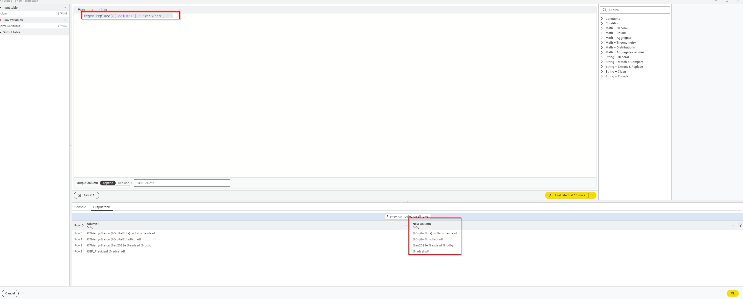 How can I delete a variable amount of text for every row? - KNIME Analytics Platform - KNIME ...
