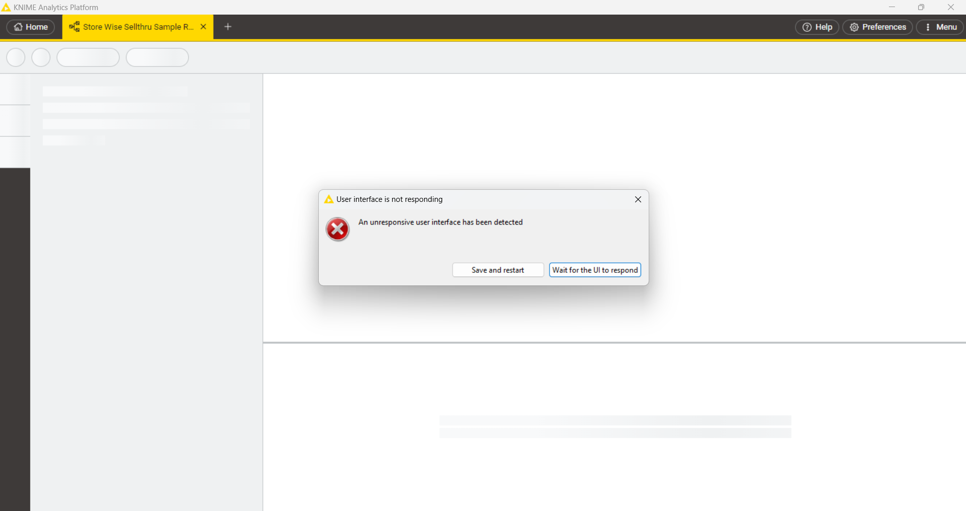 User interface is not responding - KNIME Analytics Platform - KNIME Community Forum