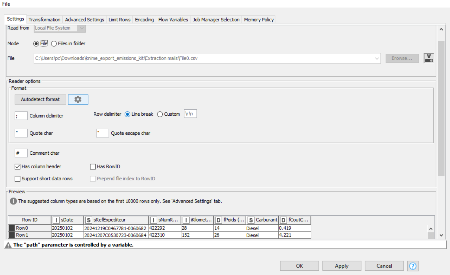 How to autodetect format for each csv file - KNIME Analytics Platform - KNIME Community Forum