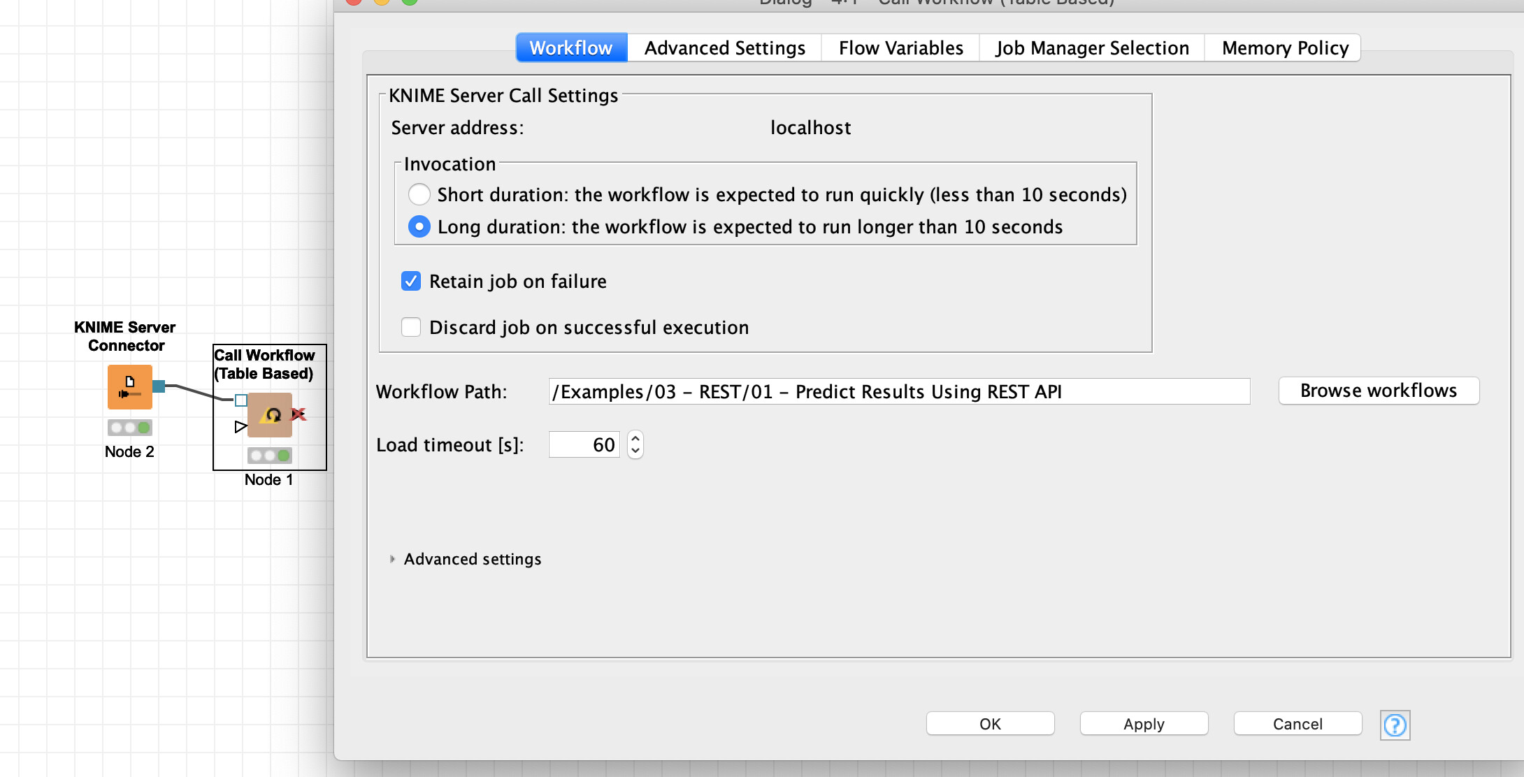 How To Save Workflow Executed On Server With Call Remote Workflow Row Based Node Knime