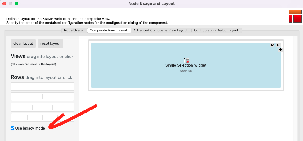 Customization of the background color of a Nominal Row Filter Node via a CSS Editor and ...