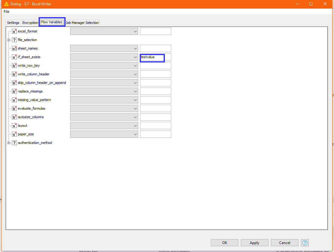 Cannot control the "if_sheet_exists" with flow variable for Excel Writer - KNIME Analytics ...