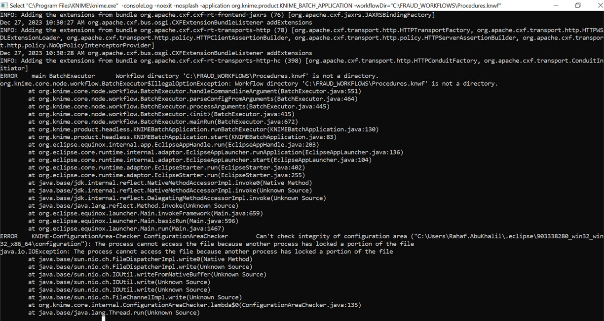 run knime workflow on command line (windows) - KNIME Analytics Platform ... run knime workflow on command line (windows) - KNIME Analytics Platform ...
