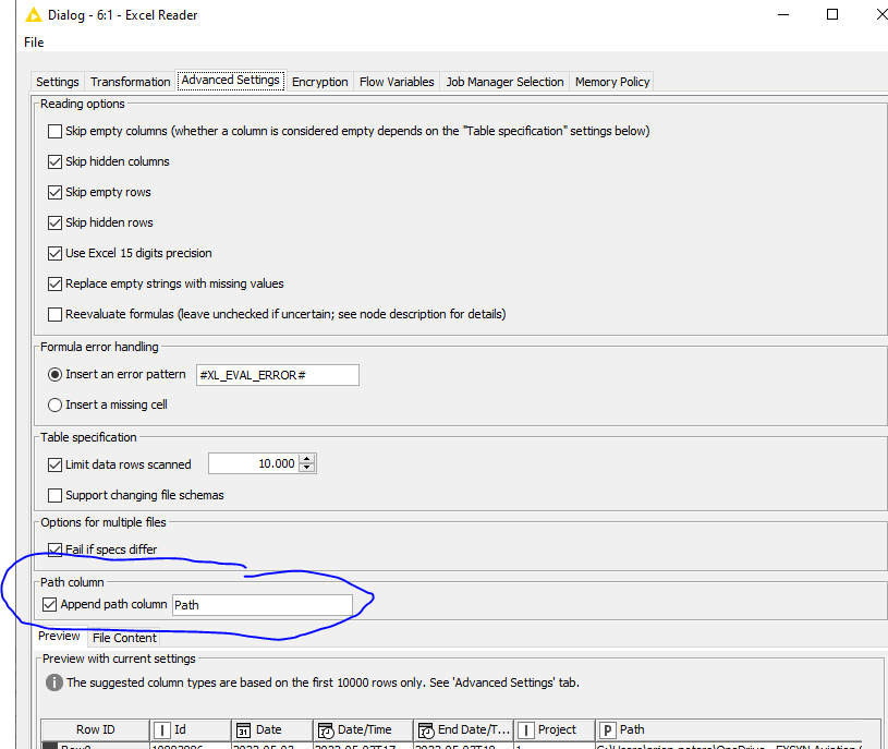 Merging Multiple Excel Files And Adding File Name To Rows KNIME